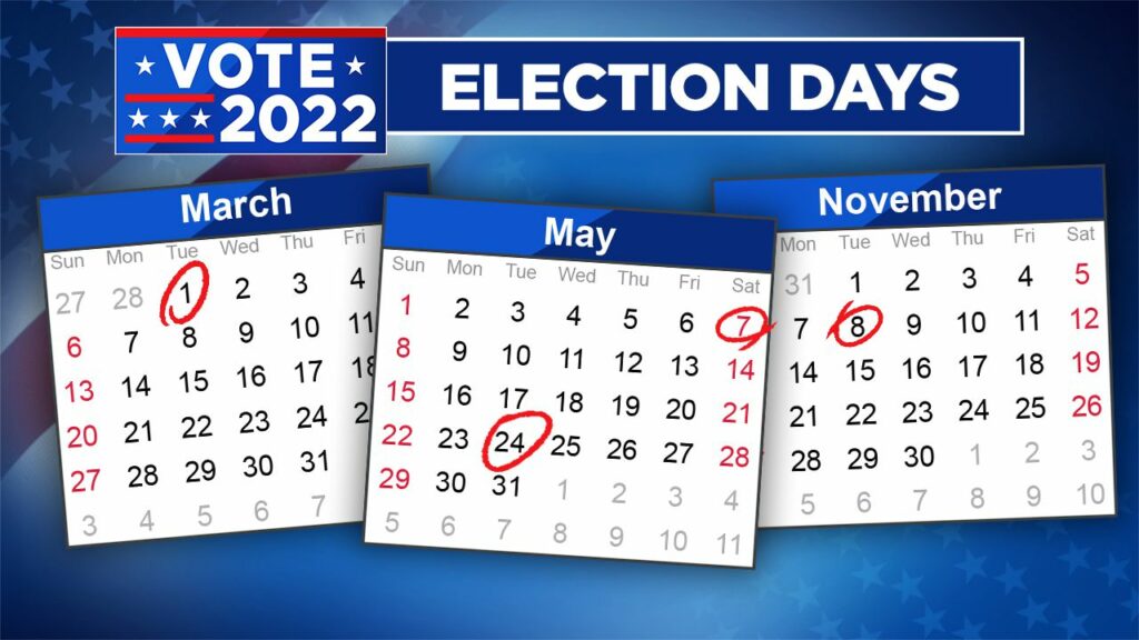 Key 2022 election dates, deadlines voters need to know about in Texas ...